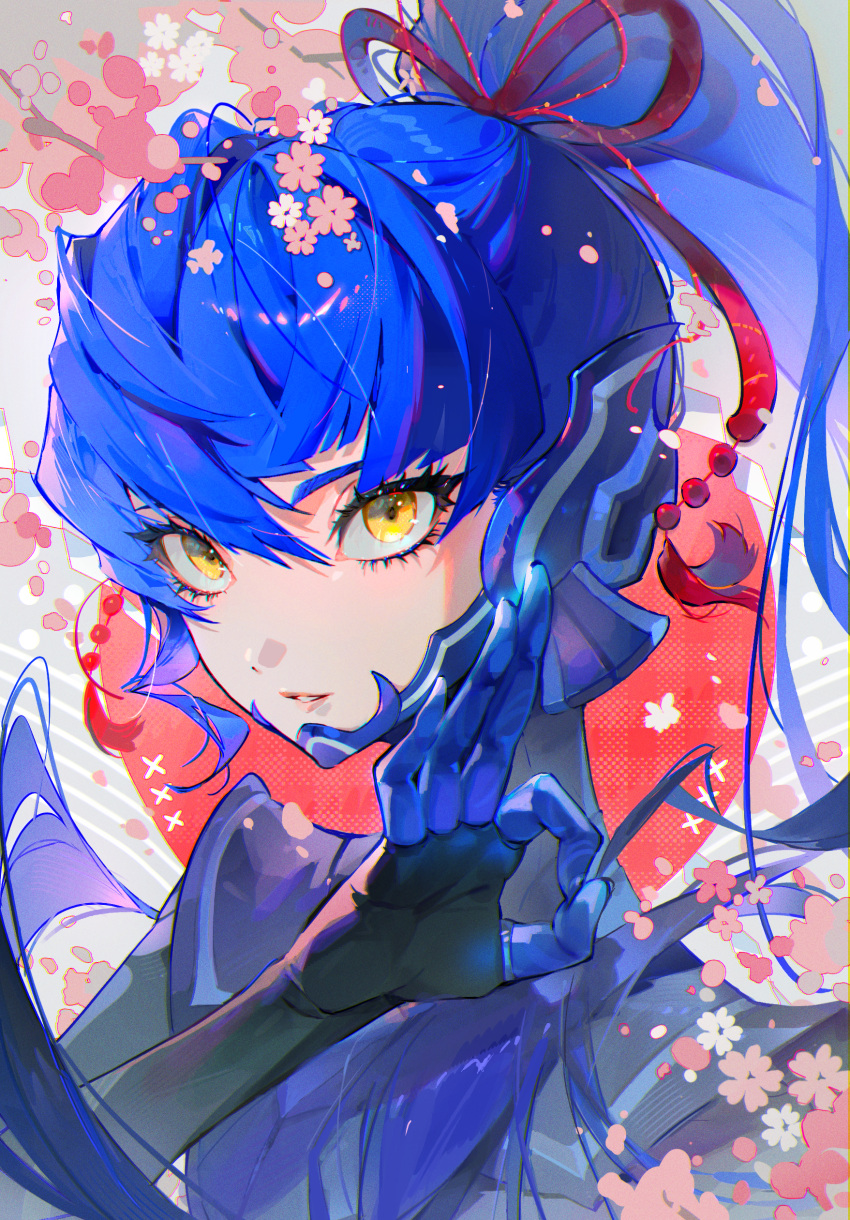 Safebooru - 1boy absurdres androgynous armor asymmetrical hair blue ...