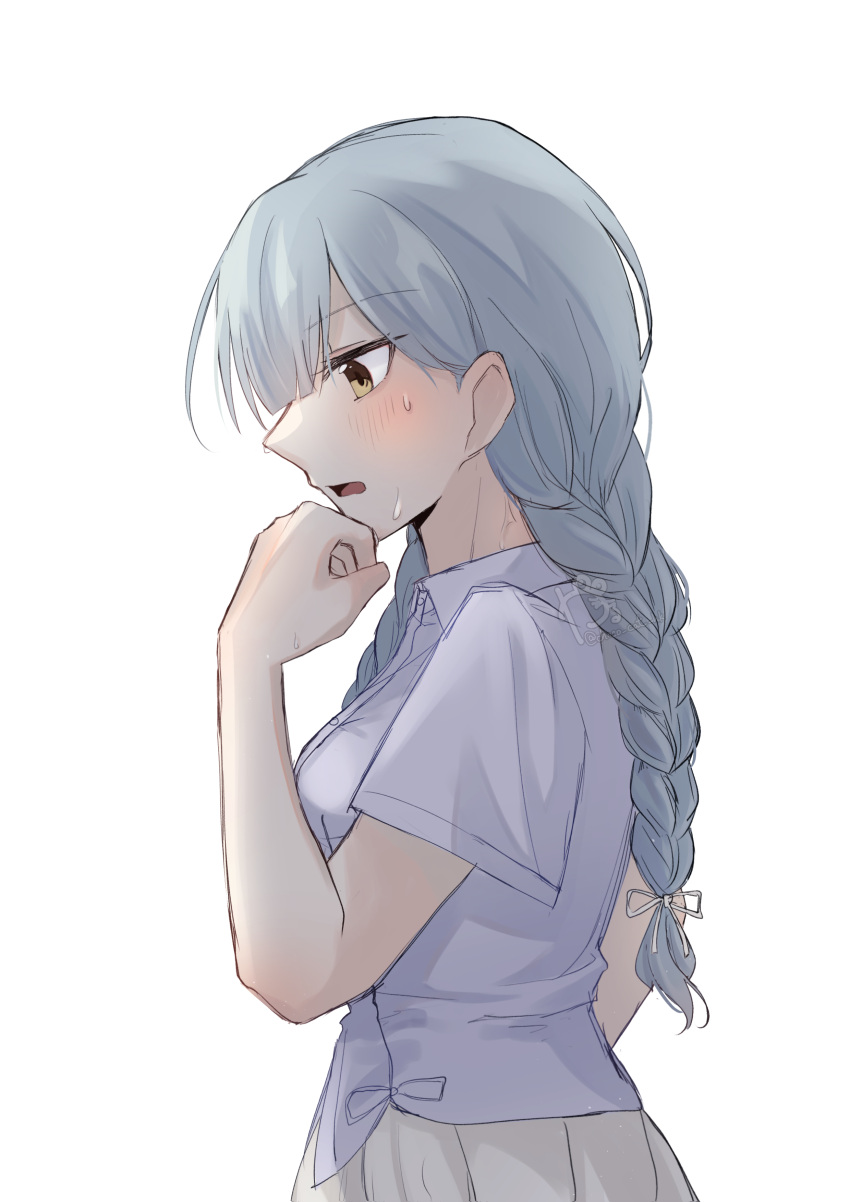 Safebooru - 1girl absurdres bang dream! bang dream! it's mygo!!!!! blue hair blush braid ...