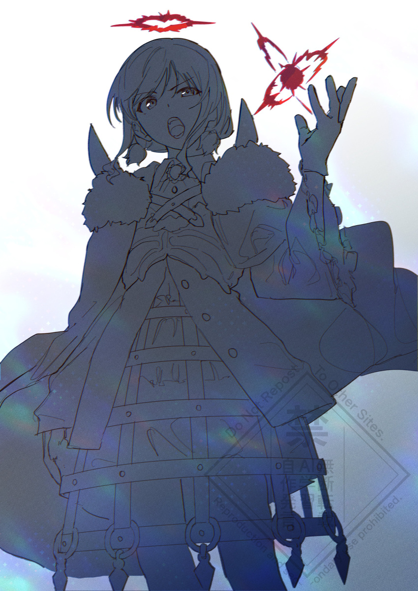 Safebooru - 1girl absurdres girls band cry gloves greyscale highres ...