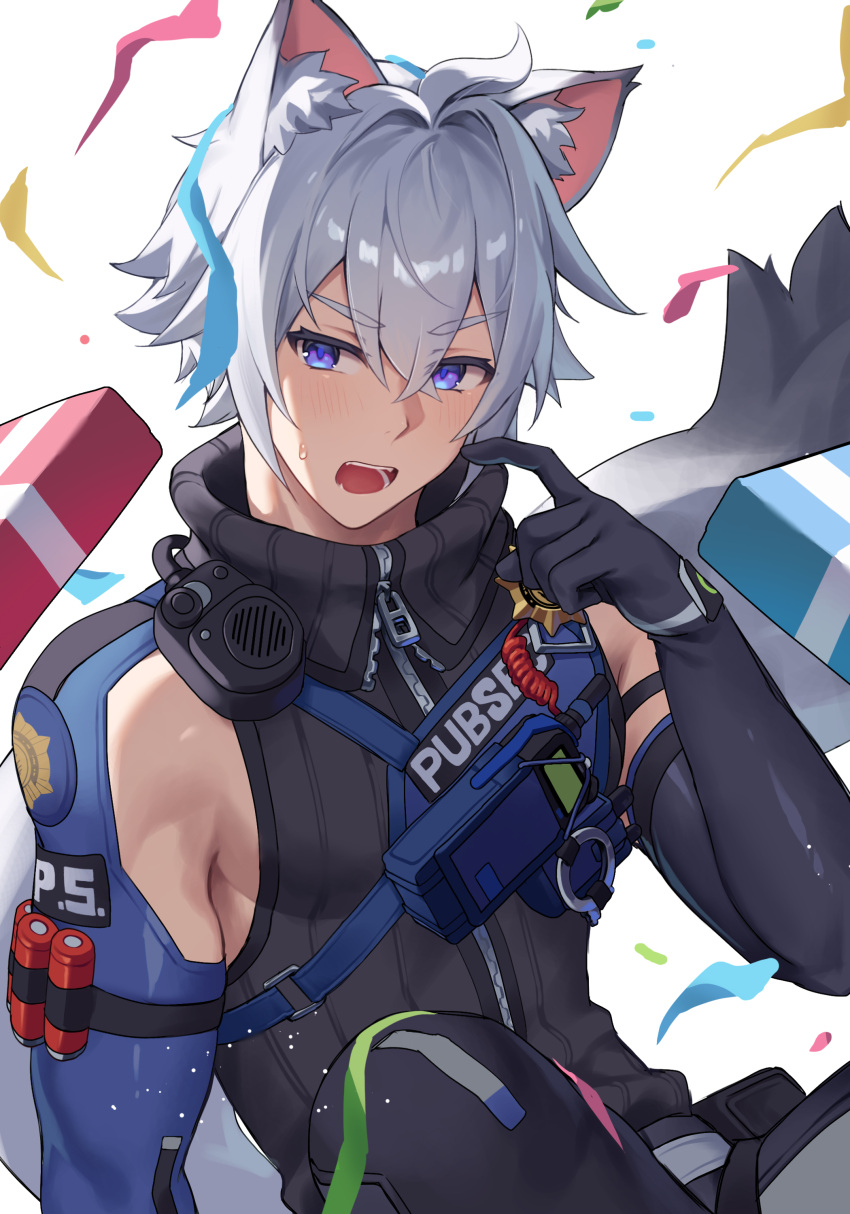 Safebooru - 1boy absurdres animal ears cat boy cat ears cat tail hair between eyes highres ...