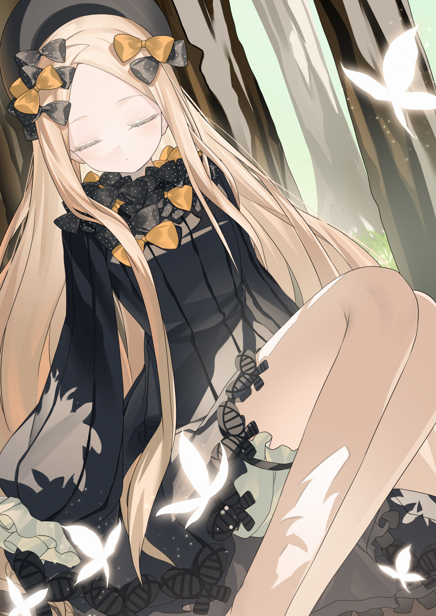 Safebooru - 1girl abigail williams (fate) absurdres black dress blonde hair bloomers bug ...