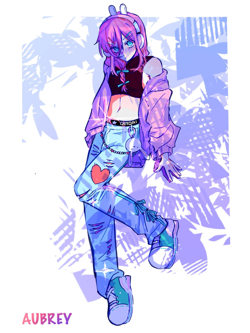 Safebooru - 1girl aubrey (faraway) (omori) aubrey (omori) blue bow blue eyes blush bow character ...