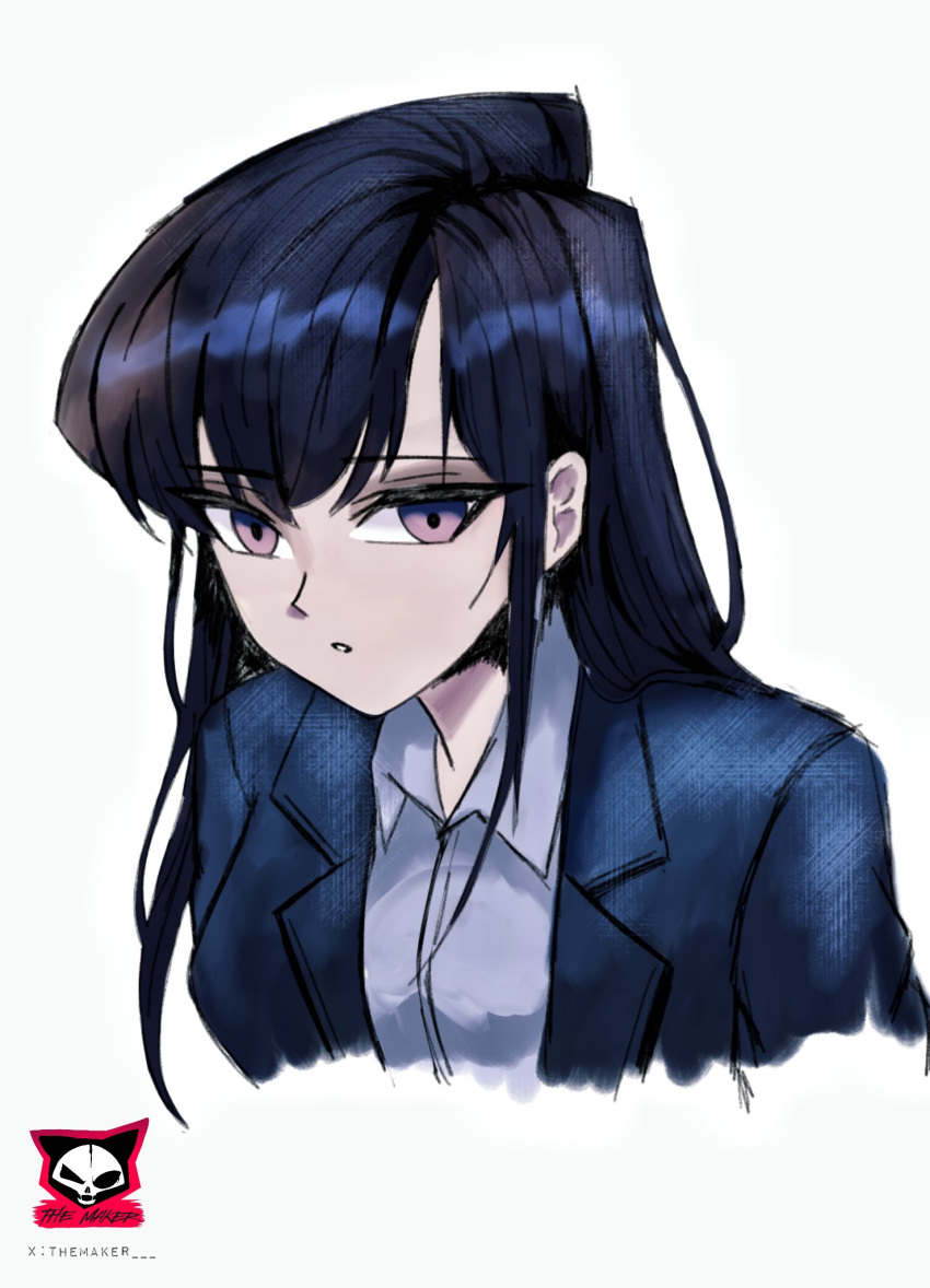 Safebooru - blue jacket eyeshadow highres jacket komi-san wa komyushou ...