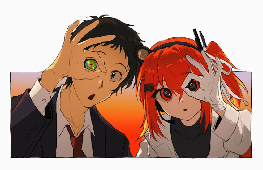 Safebooru - 1boy 1girl adachi rei adachi tooru business suit headlamp ...