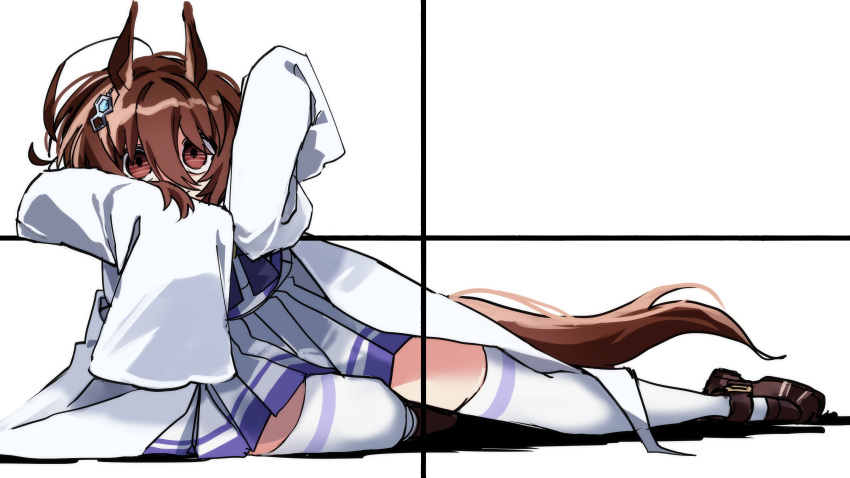 Safebooru - 1girl absurdres agnes tachyon (umamusume) ahoge animal ears brown hair brown shoes ...