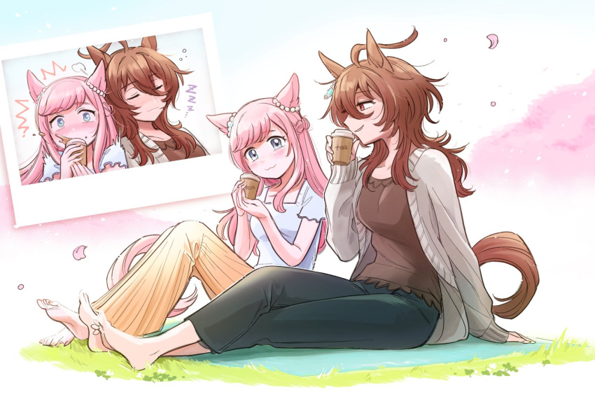 Safebooru - 2girls :3 aged up agnes digital (umamusume) agnes tachyon (umamusume) alternate hair ...