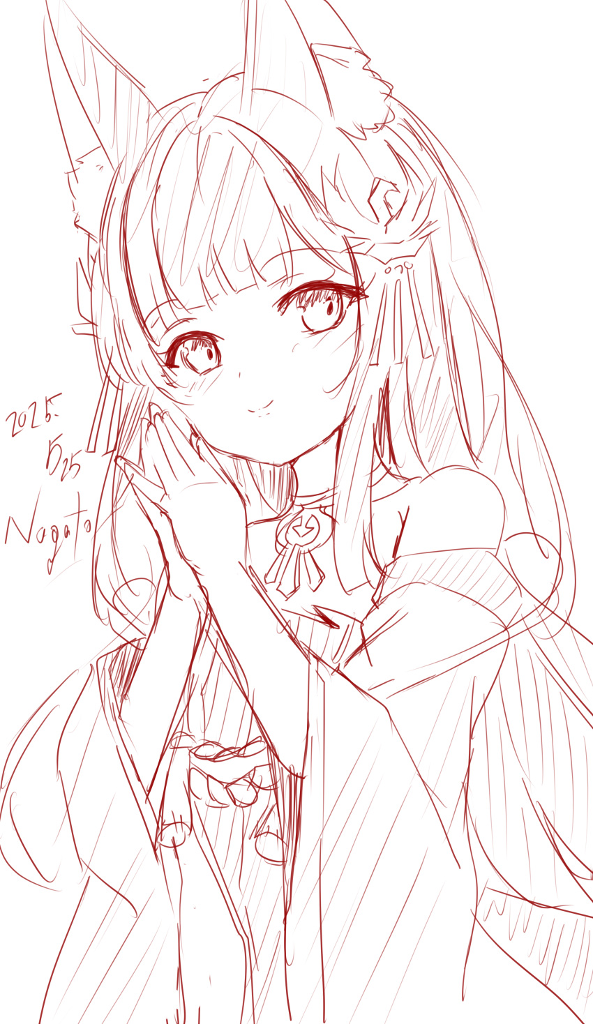 Safebooru - 1girl absurdres animal ear fluff animal ears azur lane character name closed mouth ...