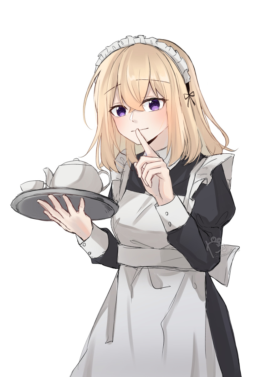 Safebooru - 1girl absurdres apron bang dream! bang dream! it's mygo!!!!! black dress blonde hair ...