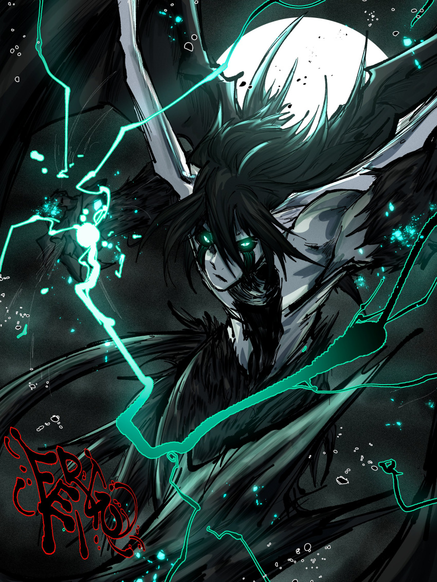 Safebooru - 1boy absurdres arrancar artist name black hair black ...