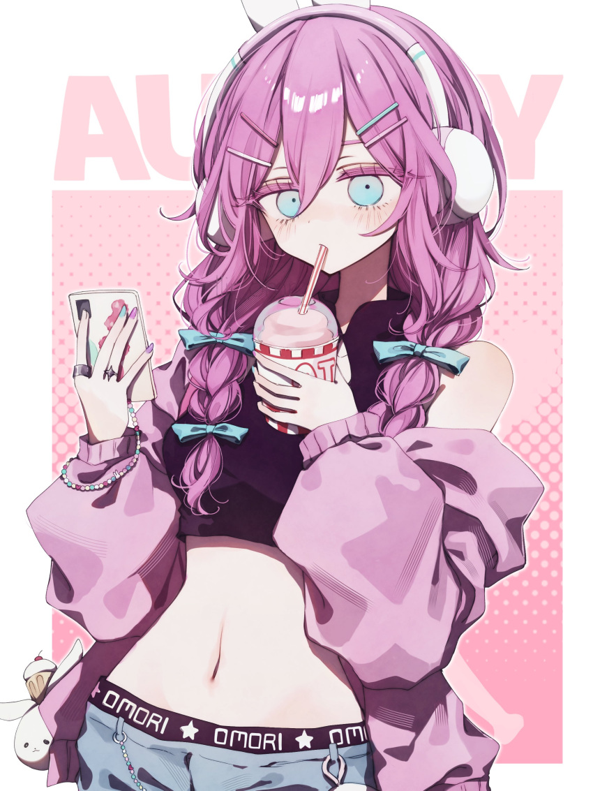 Safebooru - 1girl absurdres alternate hairstyle aubrey (faraway) (omori) aubrey (omori) bare ...