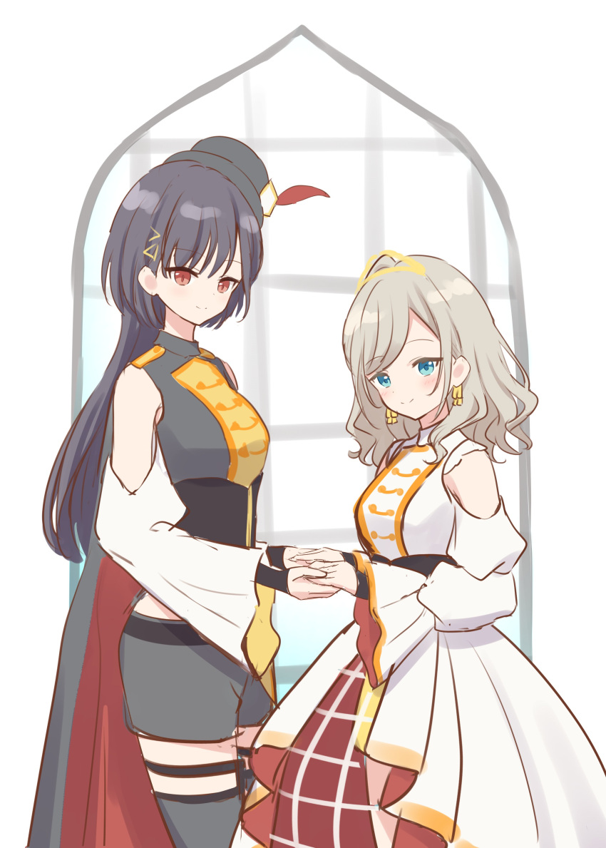 Safebooru - 2girls absurdres blue eyes breasts ceras yanagida lilienfeld closed mouth clothing ...