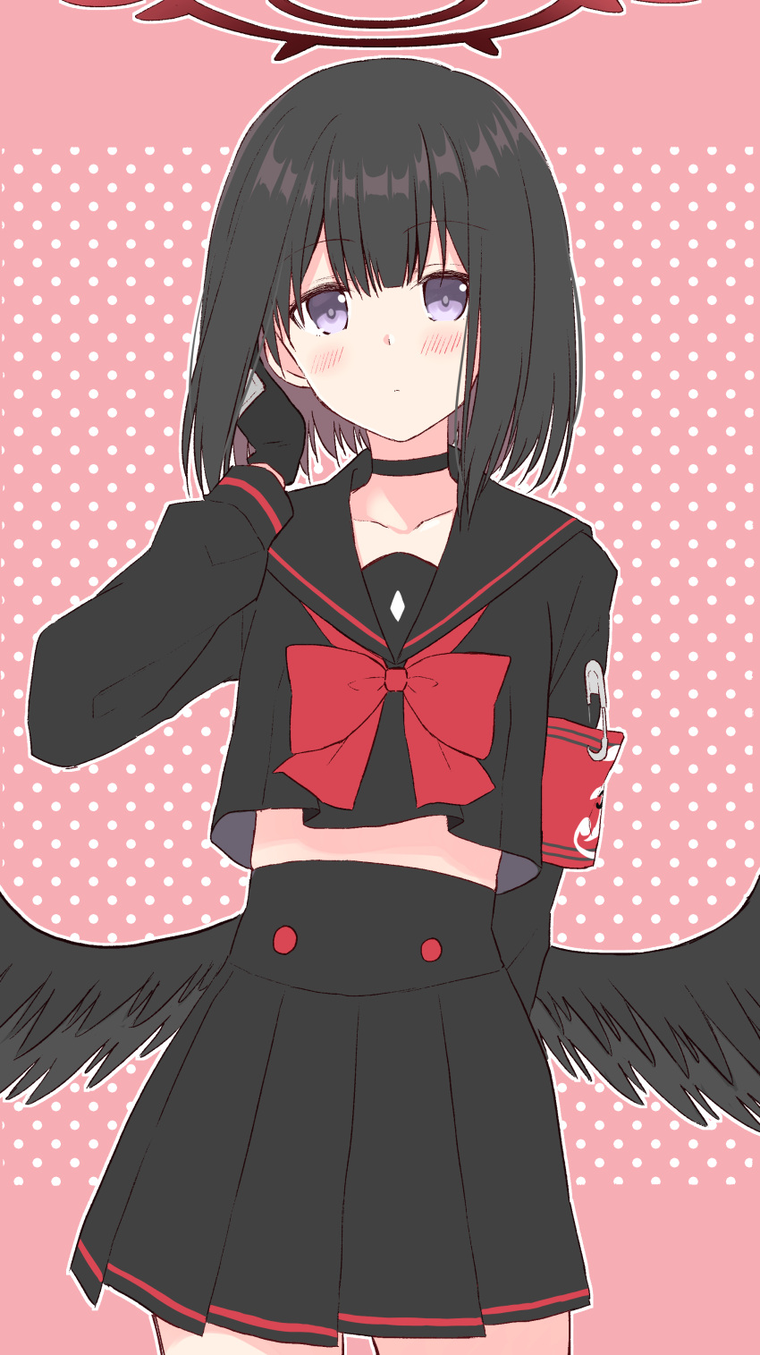 Safebooru - 1girl absurdres akane souichi armband black choker black ...