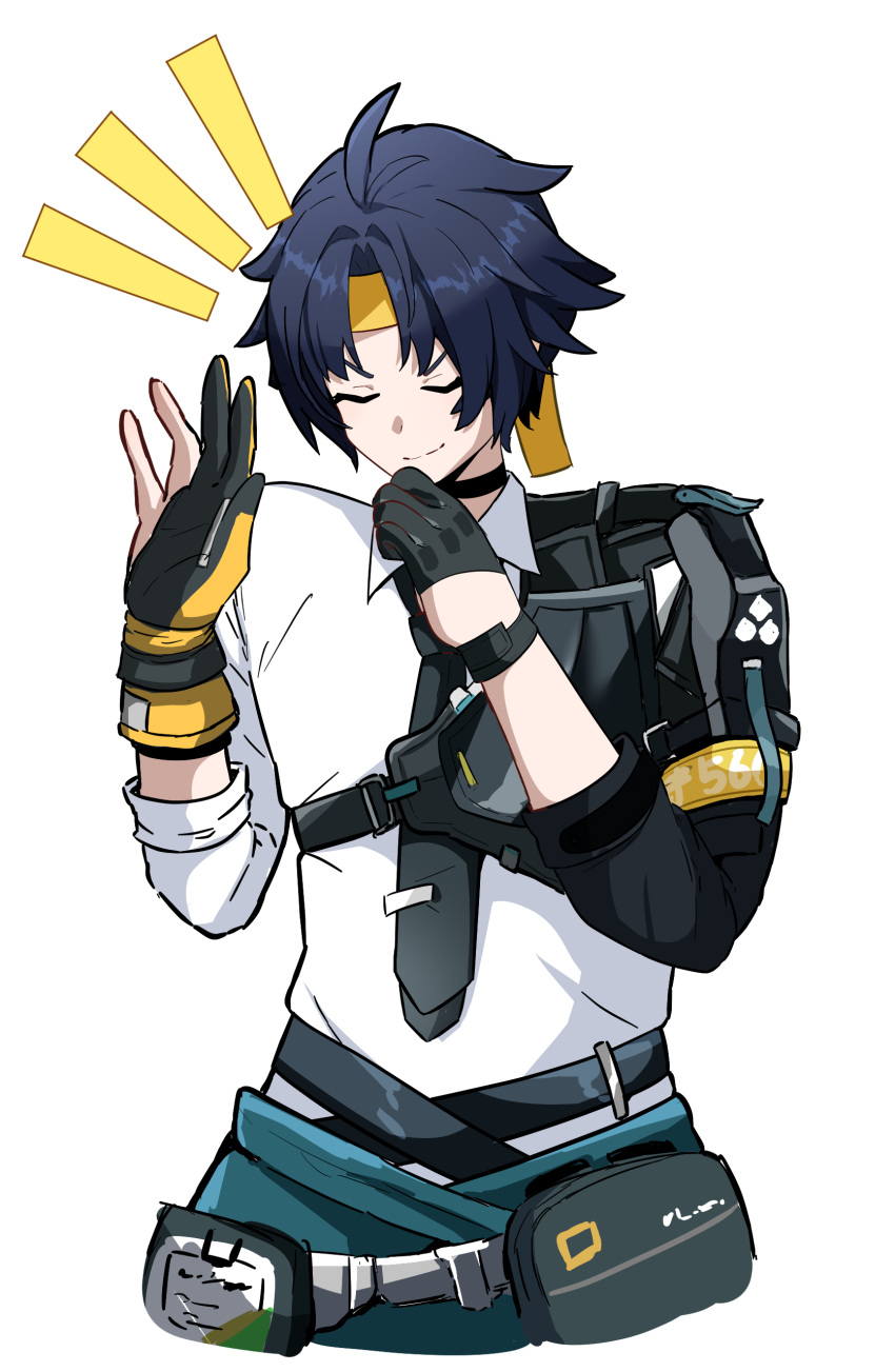 Safebooru - 1boy absurdres amekurage999 asaba harumasa black choker black gloves black hair ...