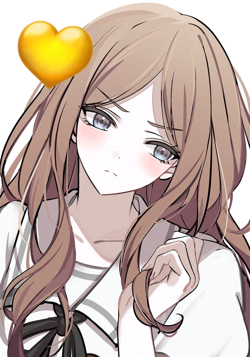 Safebooru - 1girl bang dream! bang dream! it's mygo!!!!! black ribbon brown hair closed mouth ...