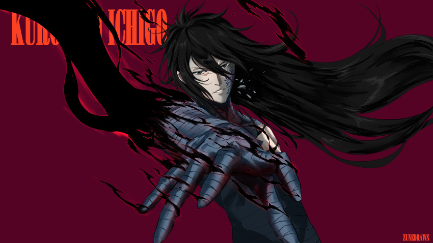 Safebooru - 1boy absurdres artist name bandaged arm bandaged chest bandaged neck bandages black ...