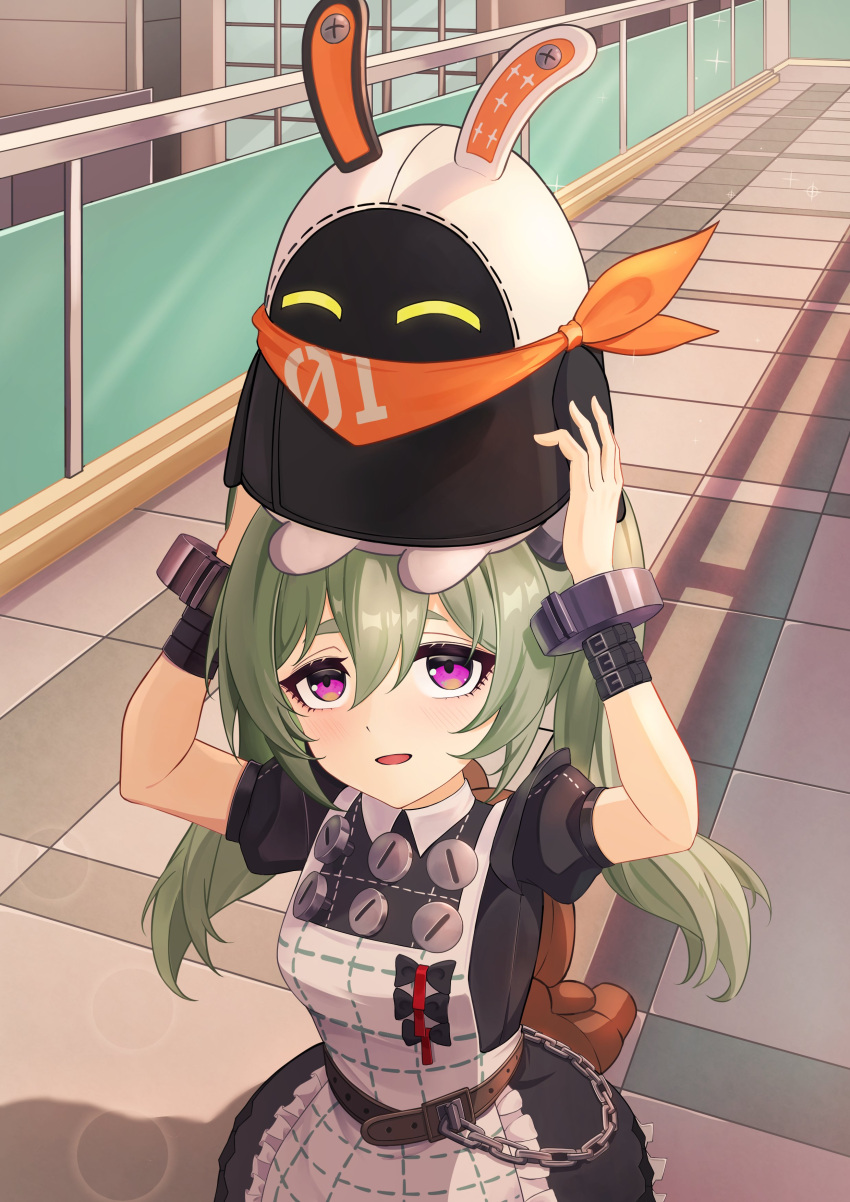 Safebooru - 1girl absurdres apron bandana bangboo (zenless zone zero) black dress breasts corin ...