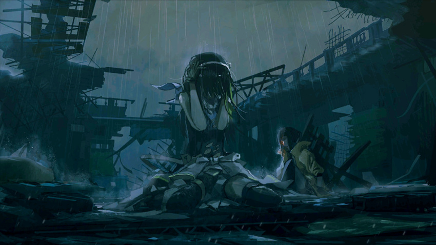 Safebooru - 2girls death girls frontline highres infukun m4a1 (girls ...