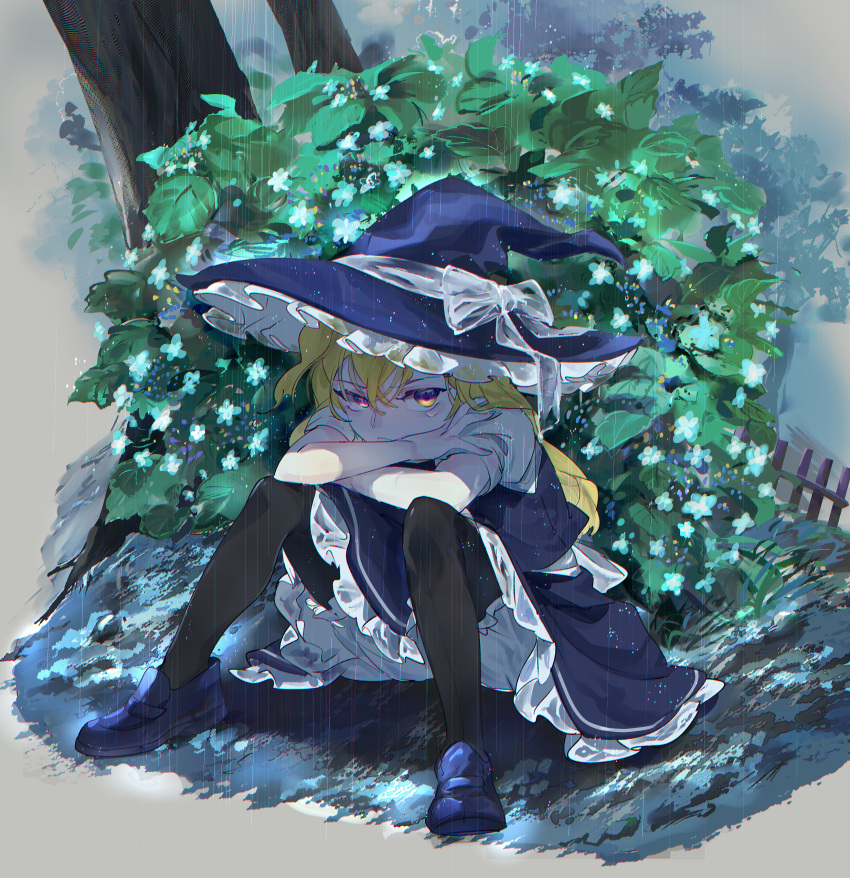 Safebooru - 1girl absurdres black footwear black headwear black pantyhose black skirt black vest ...