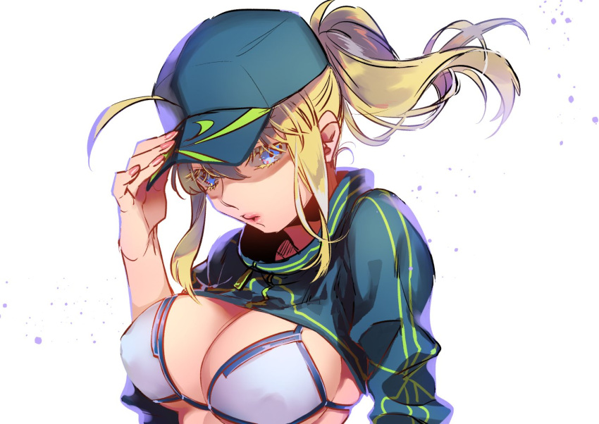 Safebooru - 1girl ahoge artoria pendragon (all) baseball cap bikini blonde hair blue eyes ...