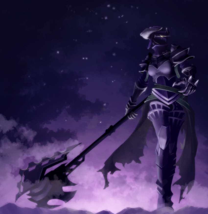 Safebooru - 1girl albedo (overlord) armor axe black armor dark ...