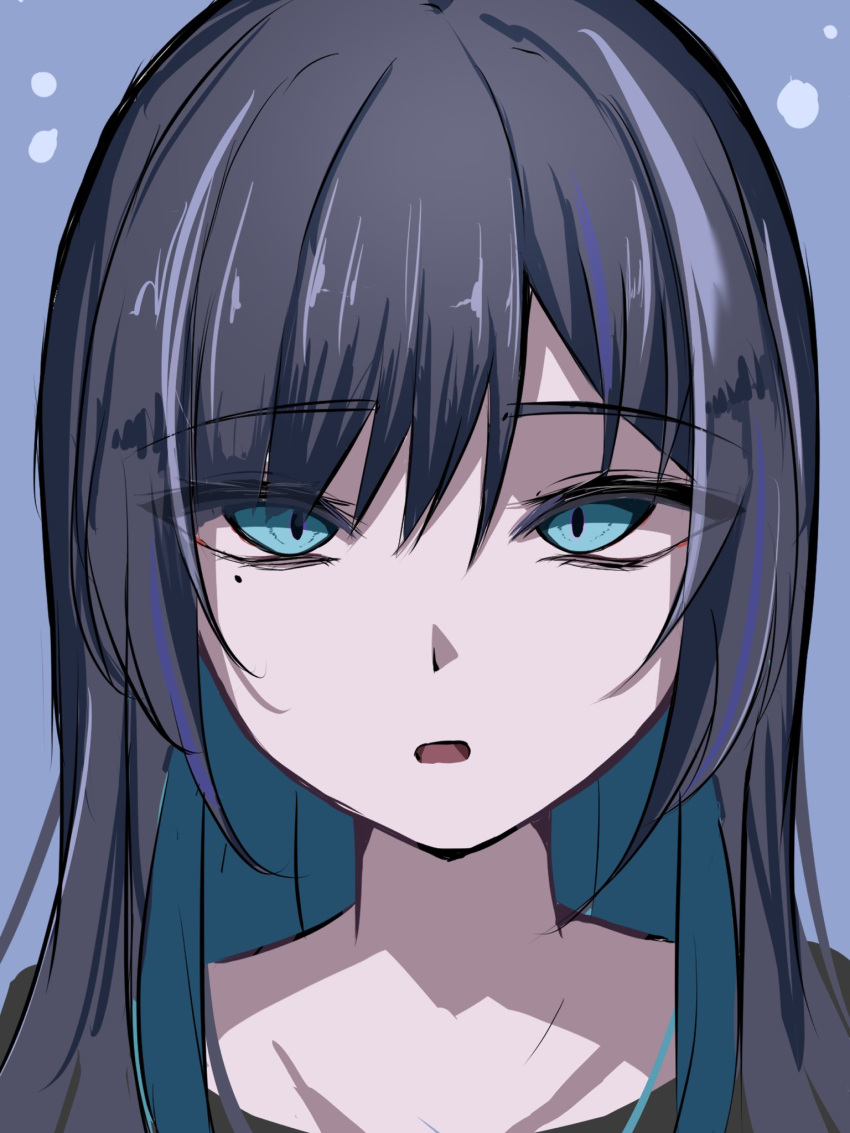 Safebooru - 1girl ado (utaite) black hair blue eyes blue hair chando (ado) colored inner hair ...