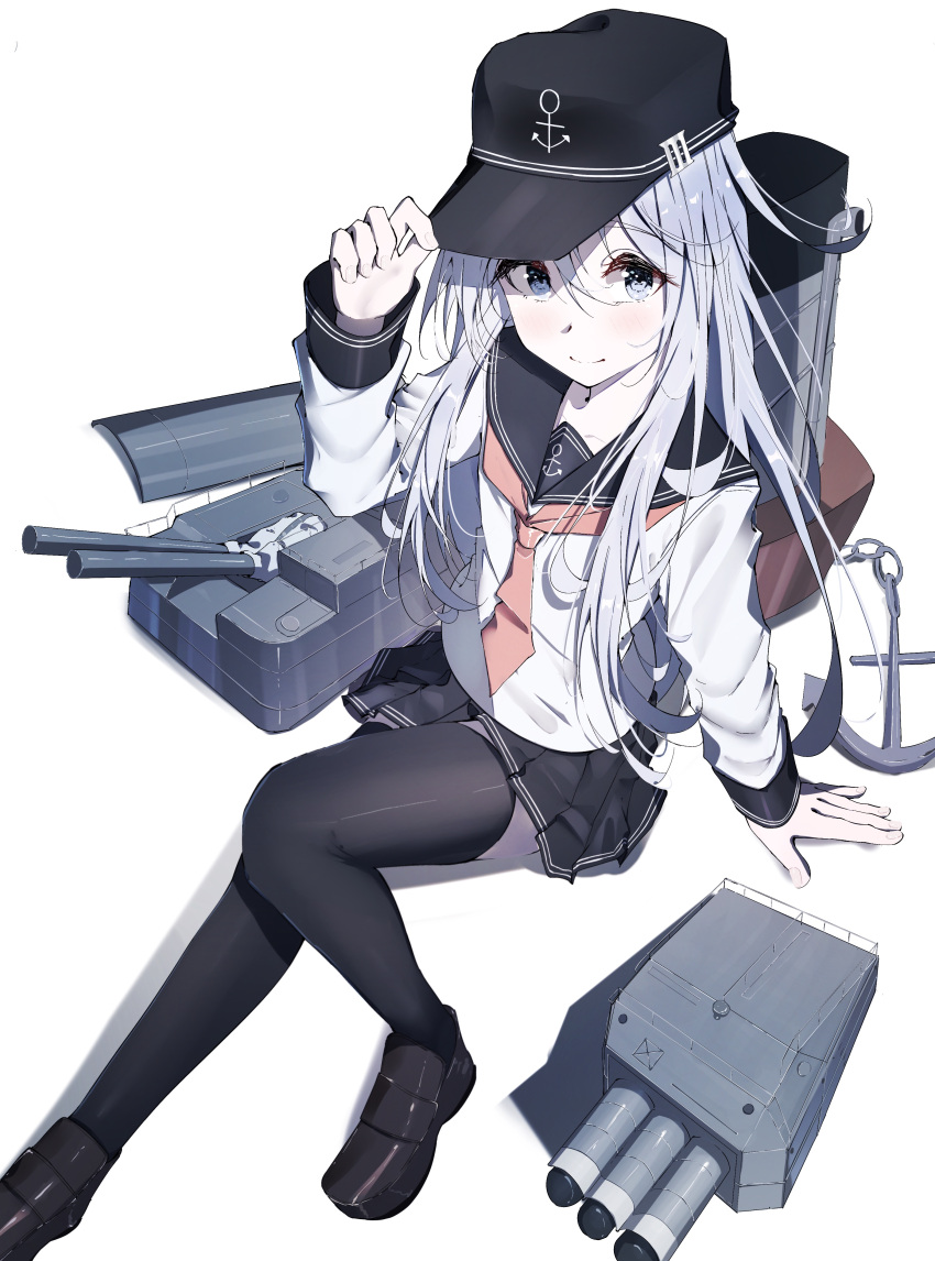 Safebooru - 1girl blue eyes dfd hat hibiki (kantai collection) kantai collection sailor collar ...