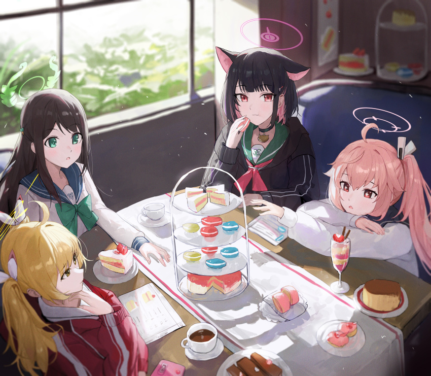 Safebooru - + + 4girls absurdres after-school sweets club (blue archive) ahoge airi (blue ...