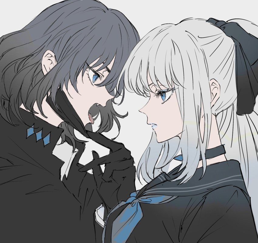 Safebooru - 1boy 1girl black bow black hair blue eyes blue lips bow fate/grand order fate ...