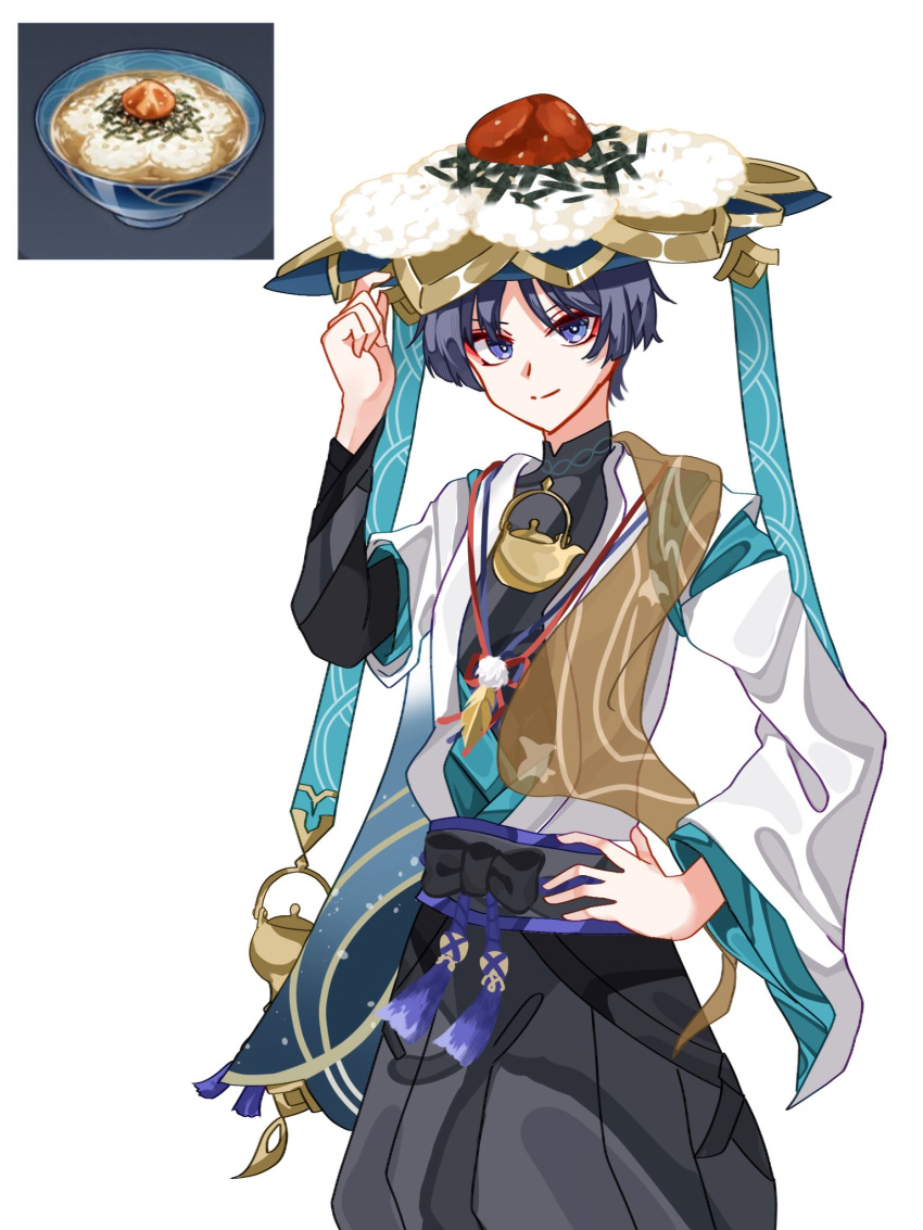 Safebooru - 1boy adapted costume animal print aqua sleeves asymmetrical ...