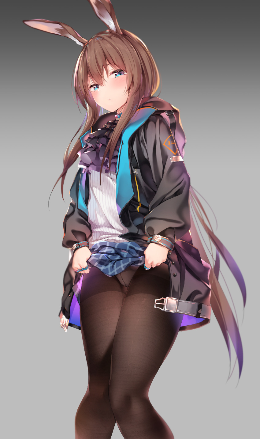 Safebooru - 1girl absurdres amiya (arknights) animal ears arknights ascot bangs black coat black ...