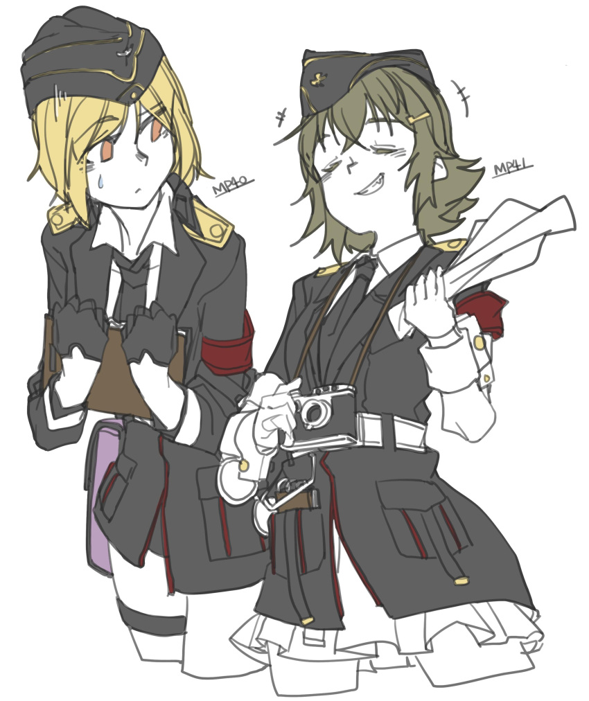 Safebooru - 2girls absurdres artist request camera closed eyes file ...