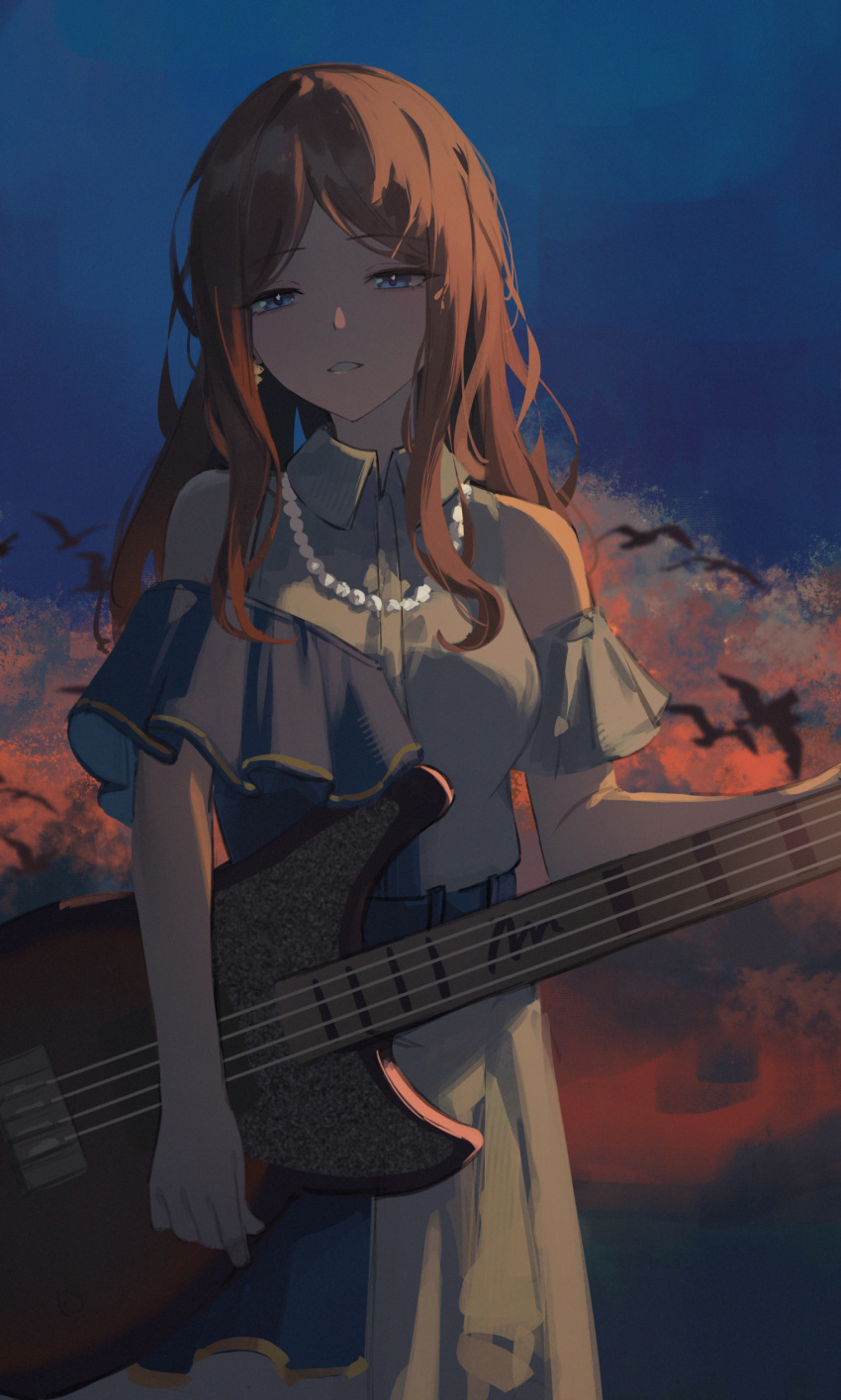 Safebooru - 1girl absurdres airool bang dream! bang dream! it's mygo!!!!! bass guitar belt blue ...