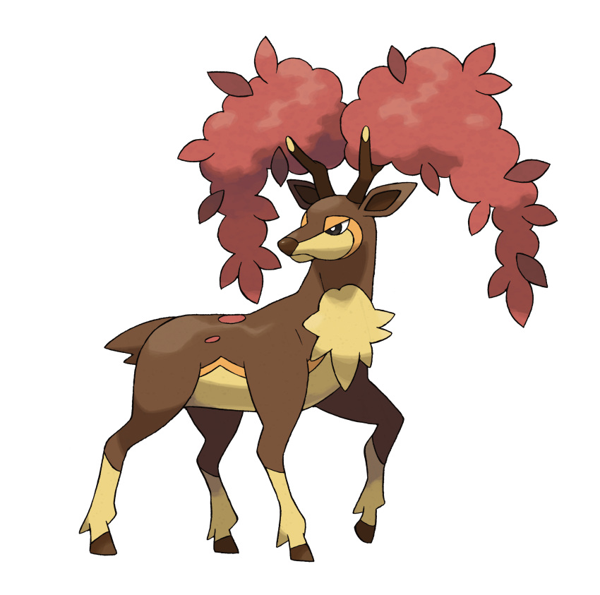 Safebooru - absurdres animal focus antlers artist request autumn leaves ...