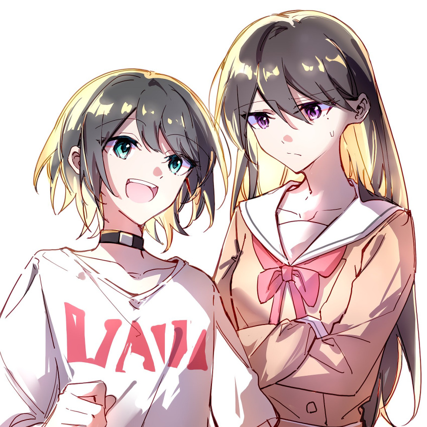 Safebooru - 2girls aged down bang dream! bang dream! it's mygo!!!!! black choker black hair blue ...