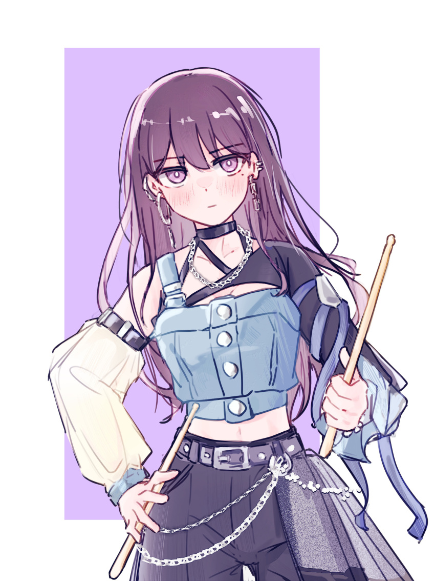 Safebooru - 1girl absurdres bang dream! bang dream! it's mygo!!!!! belt black choker black pants ...