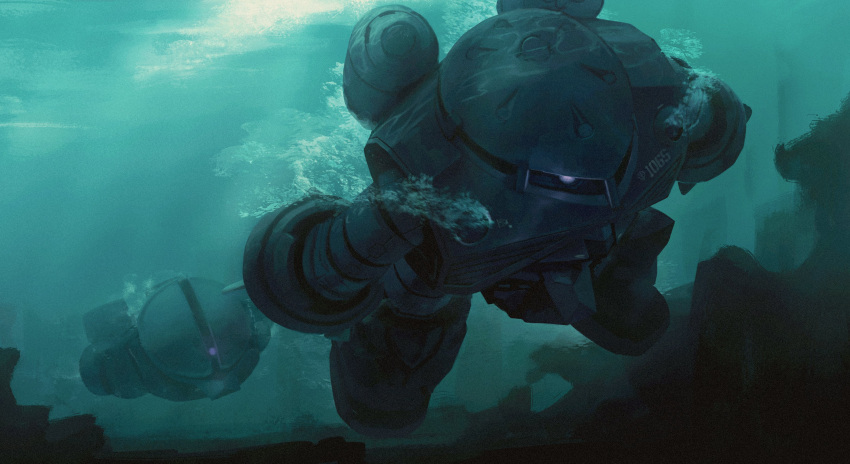 Safebooru - absurdres acguy bubble dangodes glowing glowing eye gundam ...