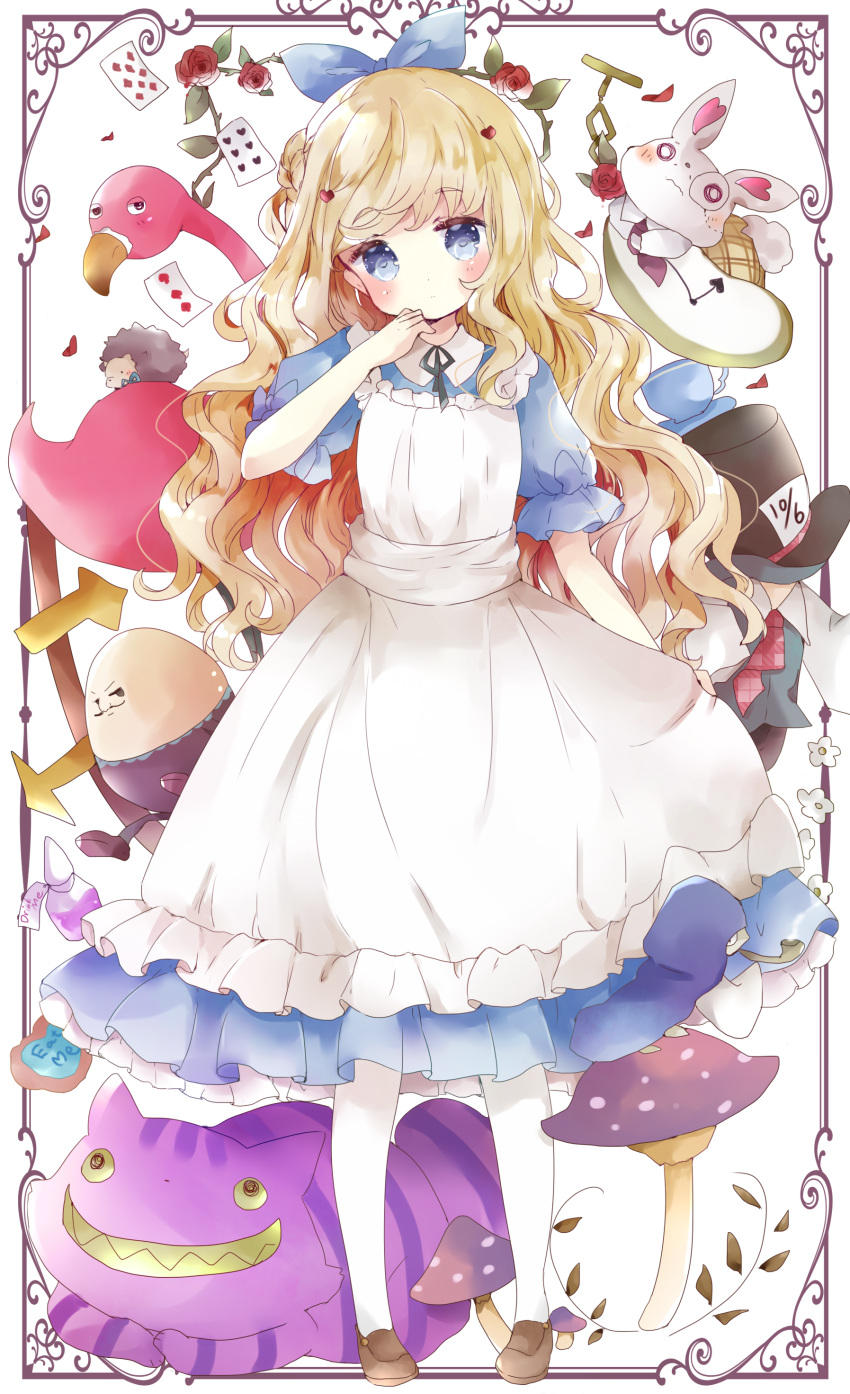 Safebooru - 1girl absurdres alice (wonderland) alice in wonderland animal apron bangs bird black ...