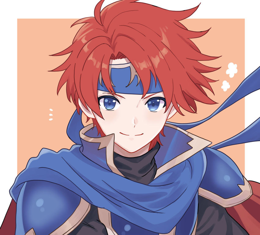 Safebooru - 1boy absurdres armor black shirt blue armor blue eyes blue headband cape closed ...