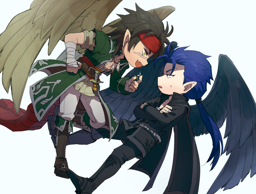 Safebooru - 2boys absurdres boots commentary request crossed arms ...