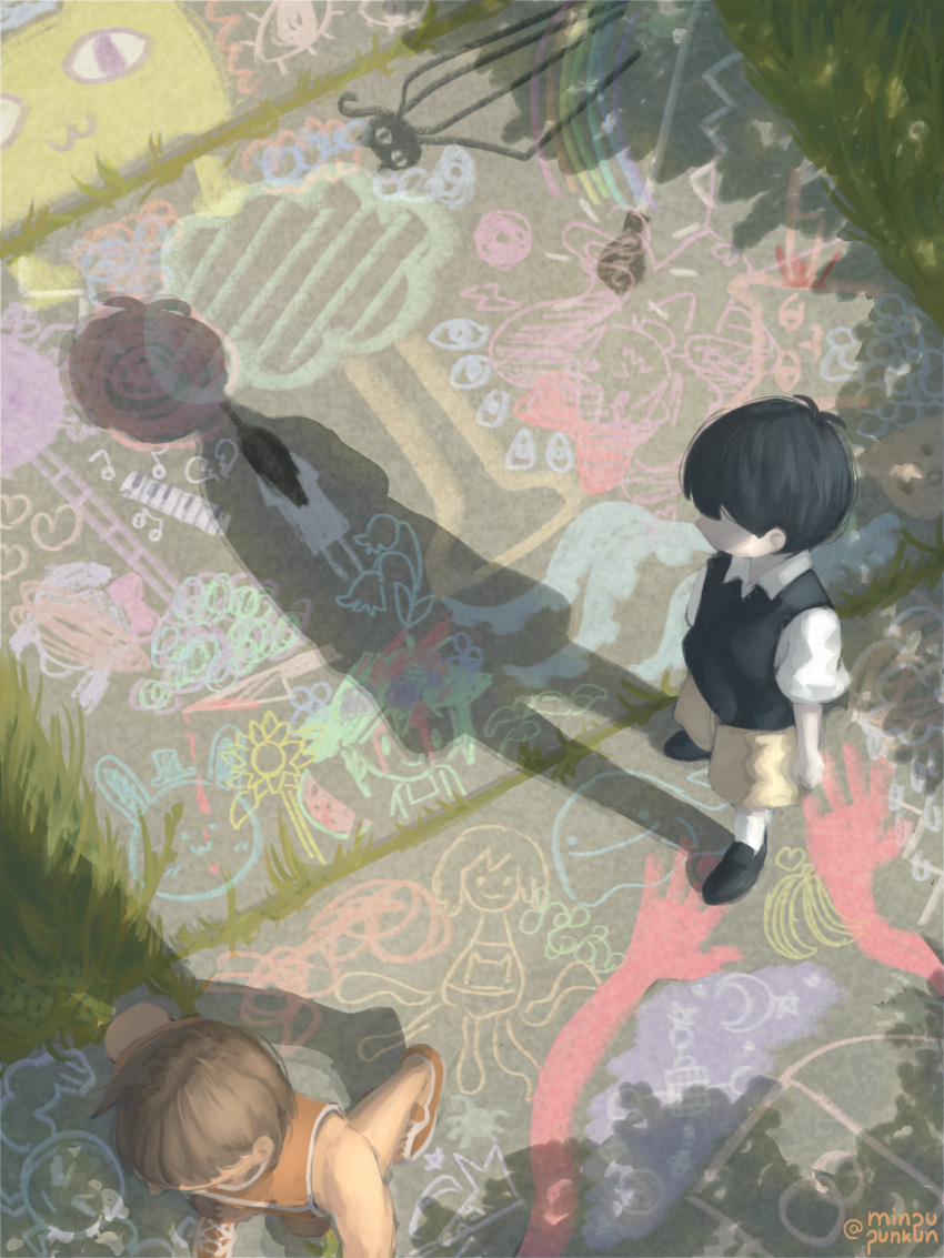 Safebooru - 2boys absurdres antenna hair basil (headspace) (omori ...