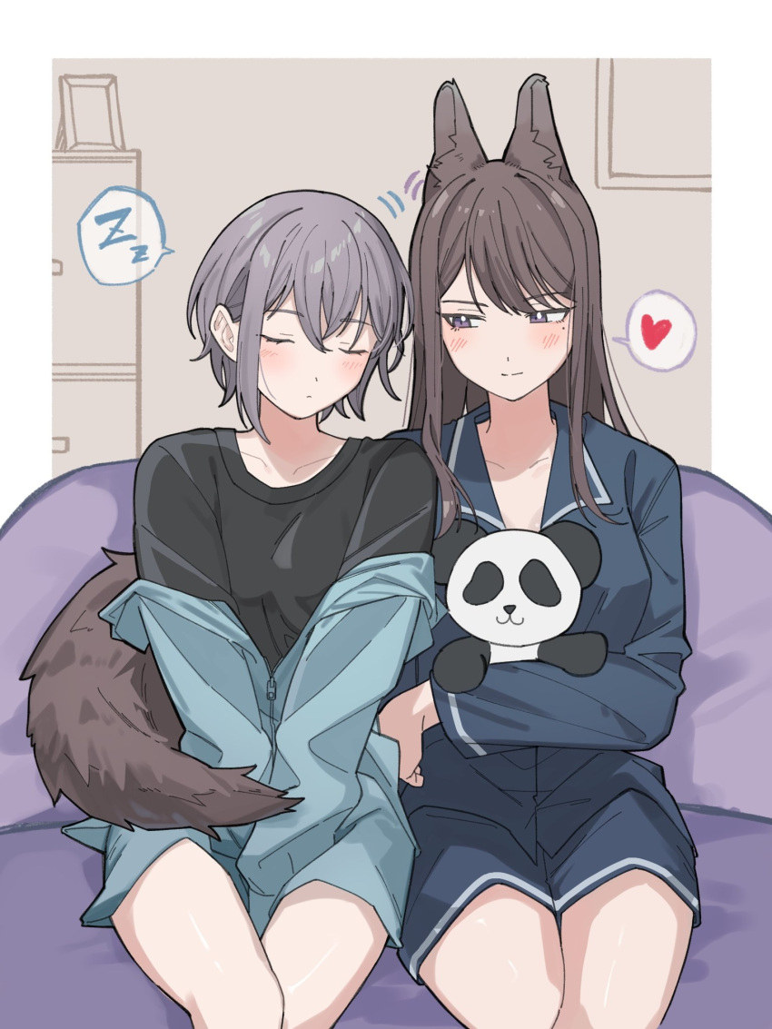 Safebooru - 2girls animal ears bang dream! bang dream! it's mygo!!!!! black shirt blue jacket ...
