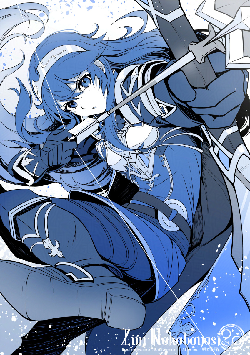 Safebooru - 1girl absurdres armor blue cape blue eyes blue gloves blue hair cape fire emblem ...