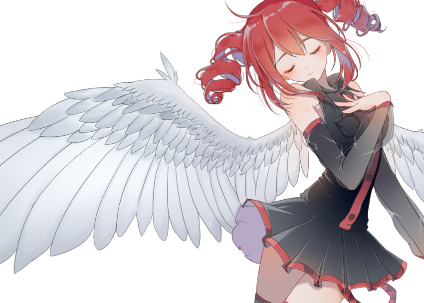 Safebooru - 1girl 54haikyo bare shoulders belt black legwear black shirt black skirt blush ...