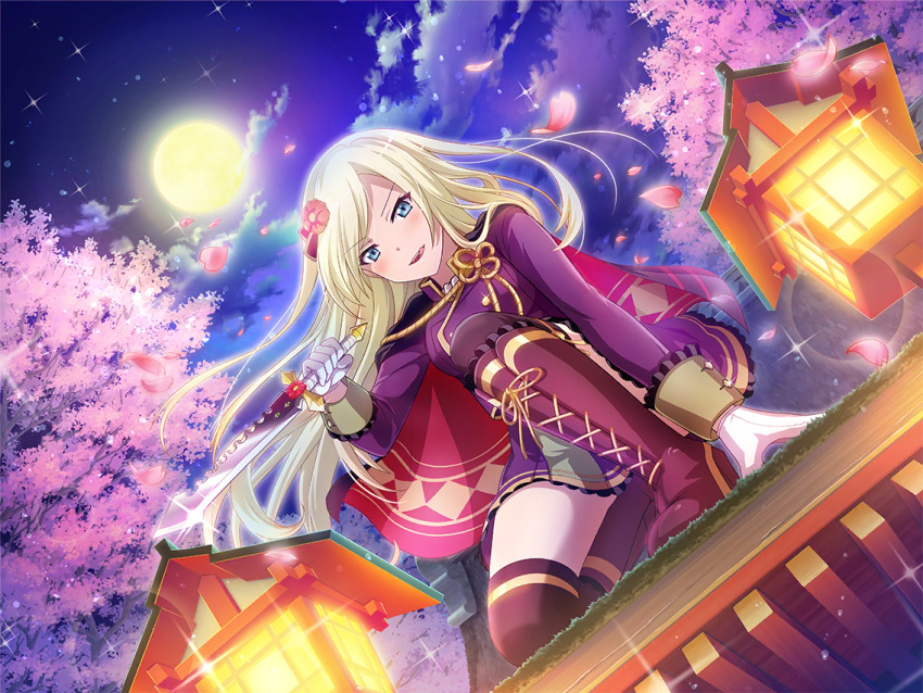 Safebooru - 1girl blonde hair blue eyes dress long hair official art ...