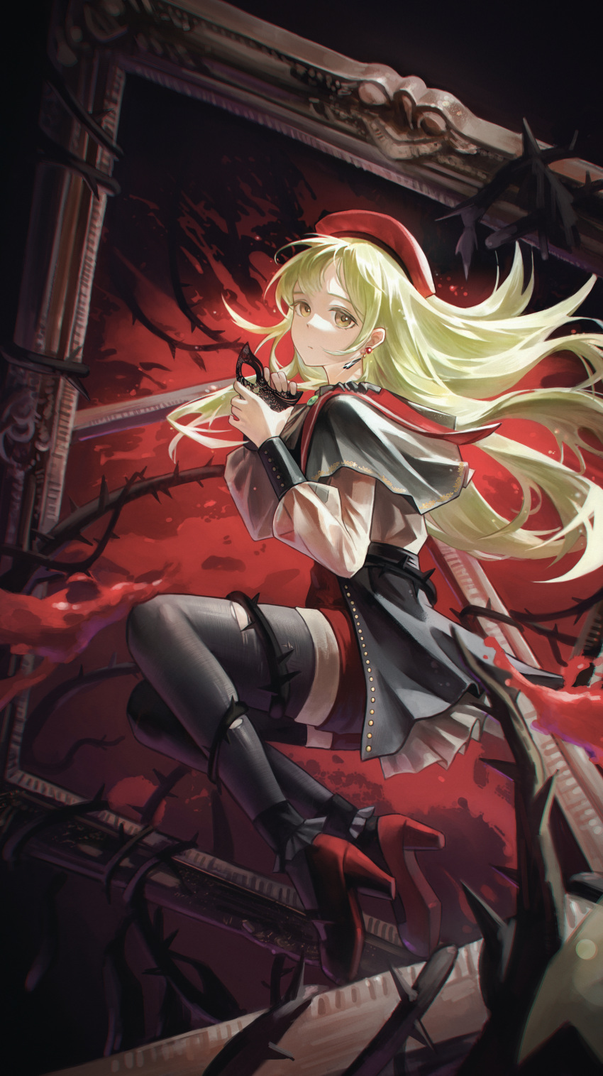 Safebooru - 1girl absurdres bang dream! bang dream! it's mygo!!!!! beret black capelet black ...