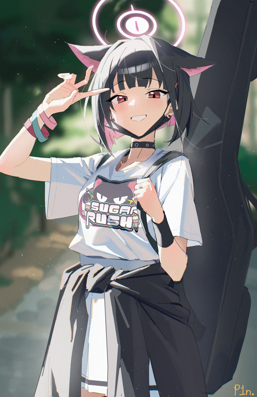 Safebooru - 1girl absurdres black hair black mask blue archive halo hashtag-only commentary ...