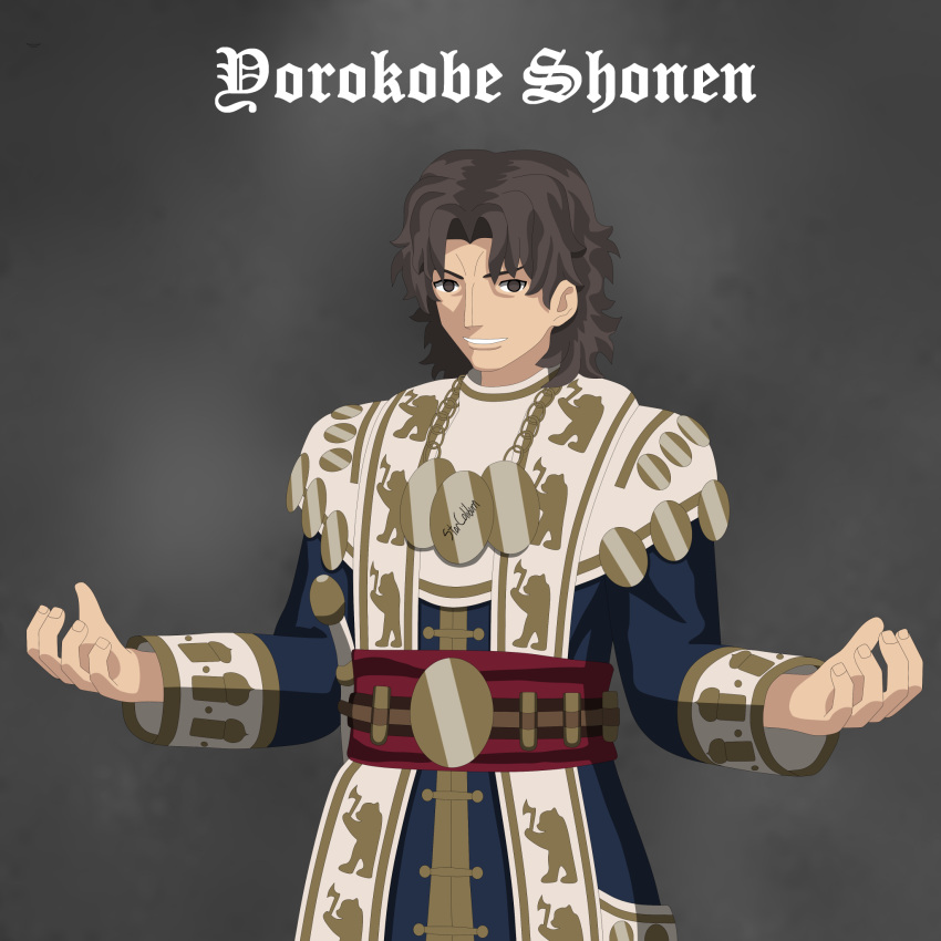 Safebooru - 1boy artist name brown eyes brown hair cosplay fate/grand ...