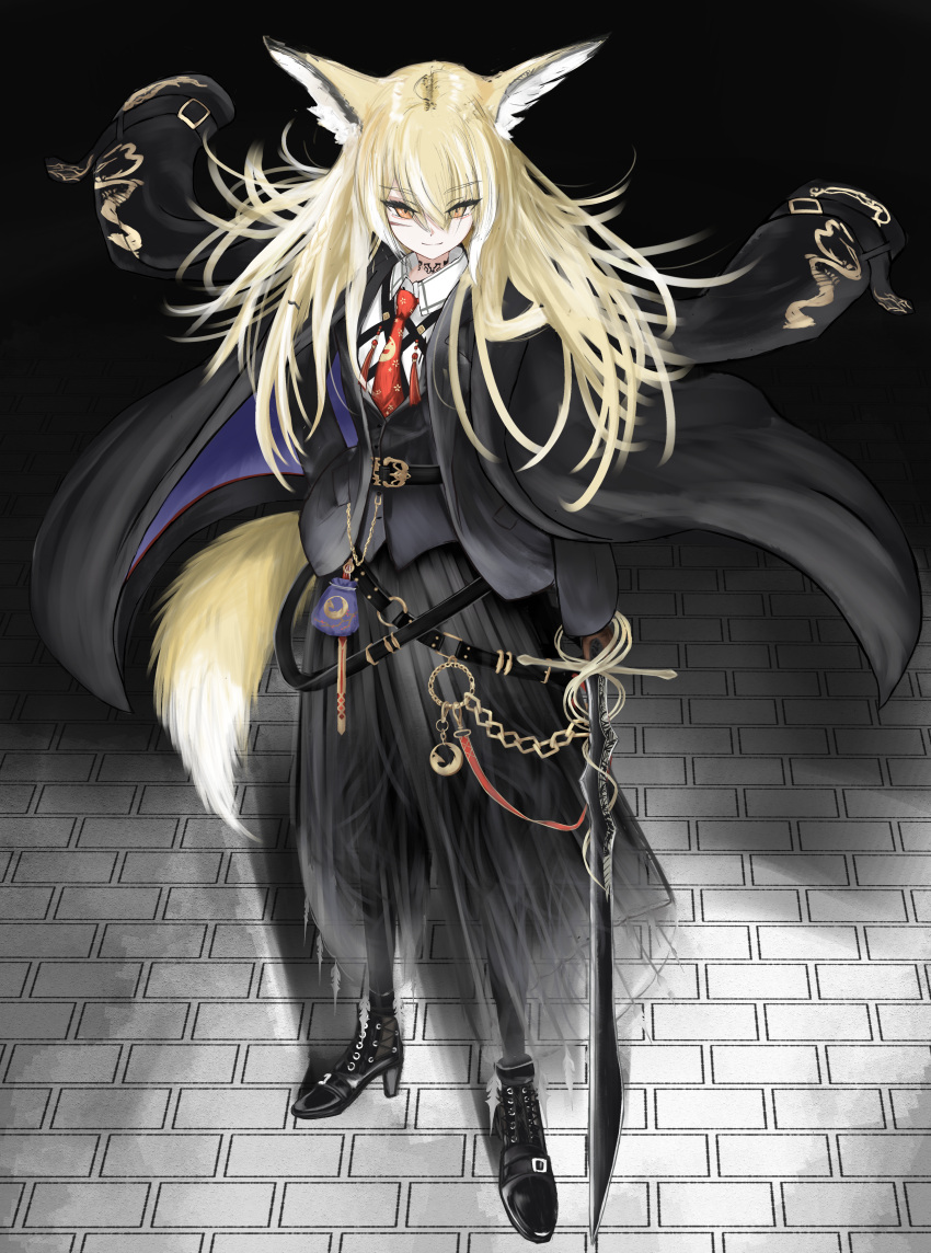 Safebooru - 1girl absurdres arknights black boots black coat black jacket black pantyhose black ...