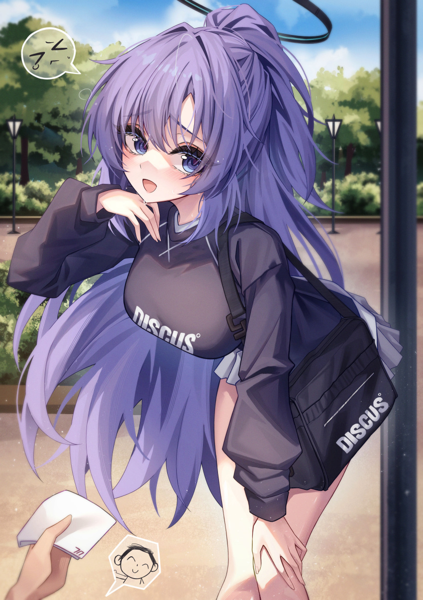 Safebooru - 1boy 1girl absurdres alternate costume alternate hairstyle bag bent over black bag ...