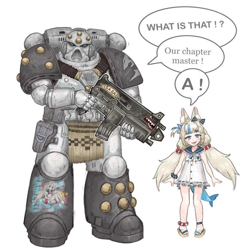Safebooru - 1boy 1girl absurdres adeptus astartes ammunition pouch ...